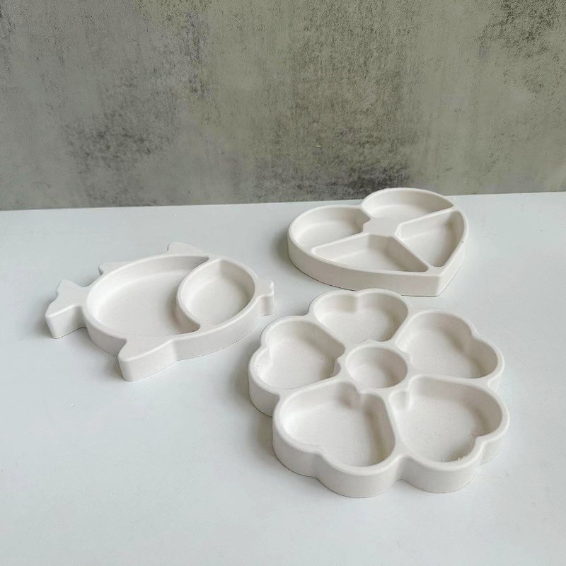 DIY Owl Heart Shape Fish Clover Shape Plaster Concrete Silicone Mold Handmade Epoxy Resin ...