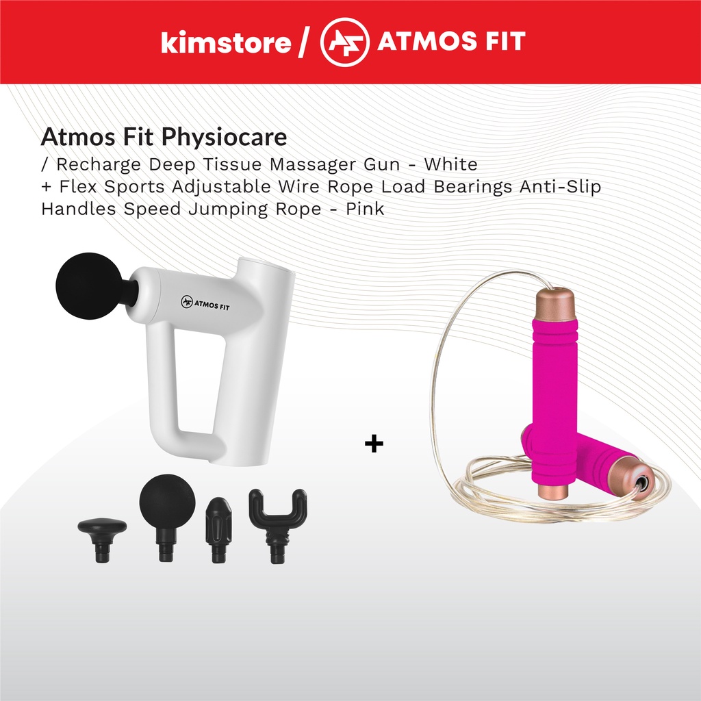 Atmos Fit And Flex Sports Bundle: Physiocare Recharge Massager Gun ...