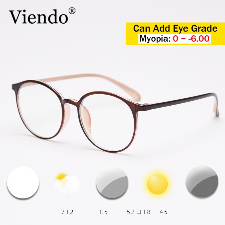 Photochromic Graded Eyeglasses Anti Radiation For Women Men Auto ...