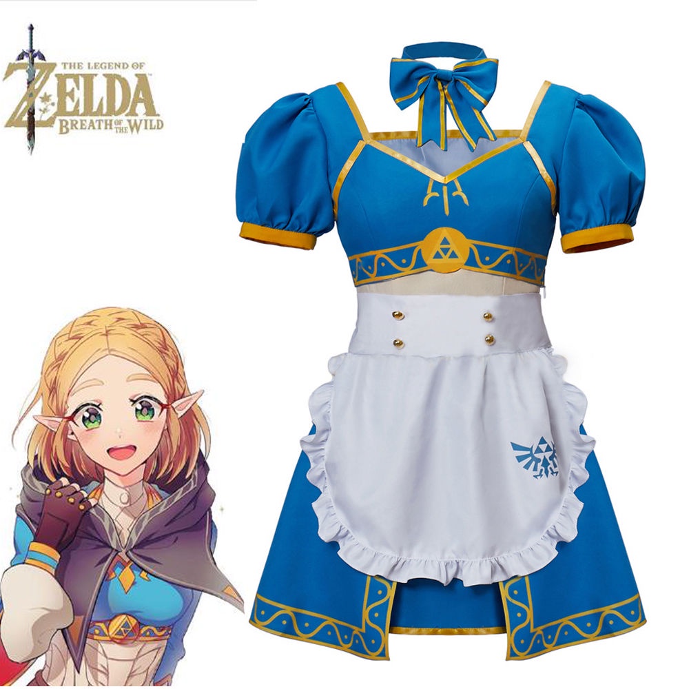 Halloween Legend of Zelda Wilderness Costume Princess Zelda French maid ...
