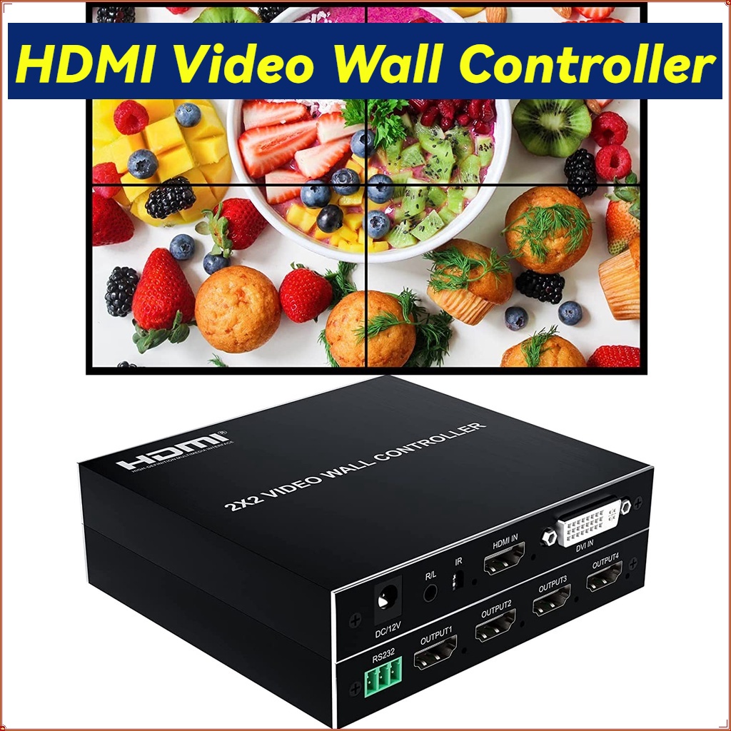 HDMI Video Wall Controller Video splicer 2X2 HDMI VideoWall Processor ...