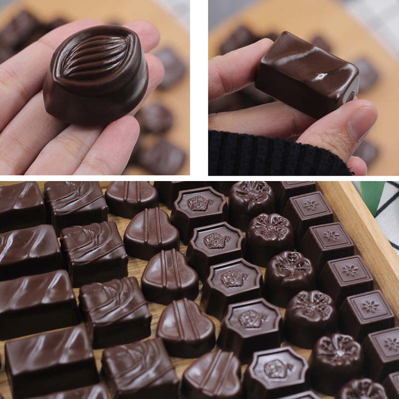 【7Pcs】Artificial Chocolate Fake Realistic Chocolates Food Models Home ...