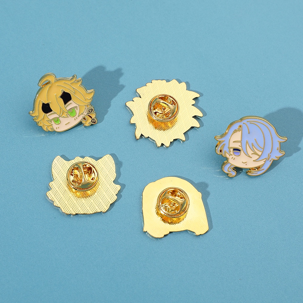 Anime Genshin Impact Enamel Pins Anime Brooch Game Kamizato Ayato Hutao ...