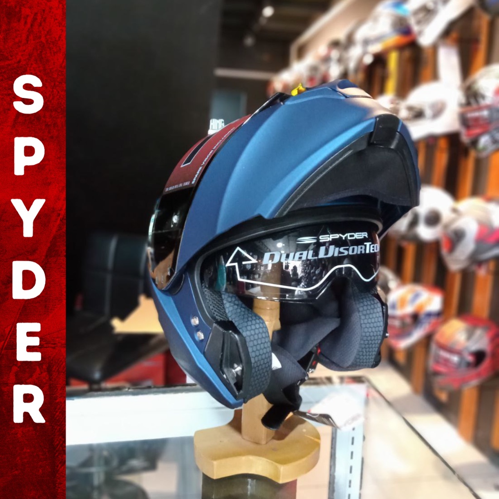 SPYDER FORCE pd 7001 MS modular dual visor helmet oto klasiko | Shopee ...
