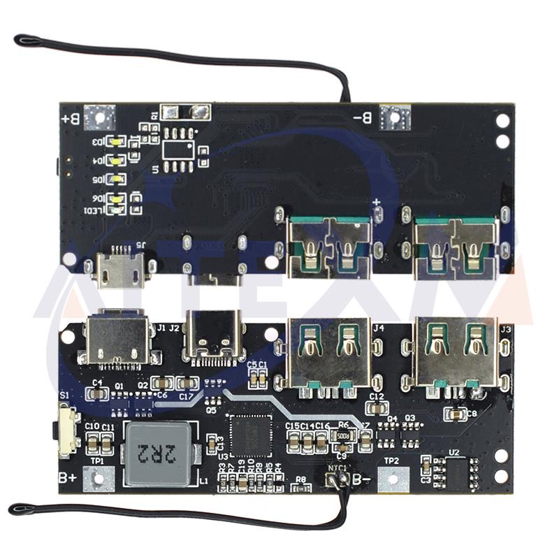 QC4.0 QC3.0 LED Dual USB 5V 4.5A 22.5W Micro/Type-C USB Mobile Power ...