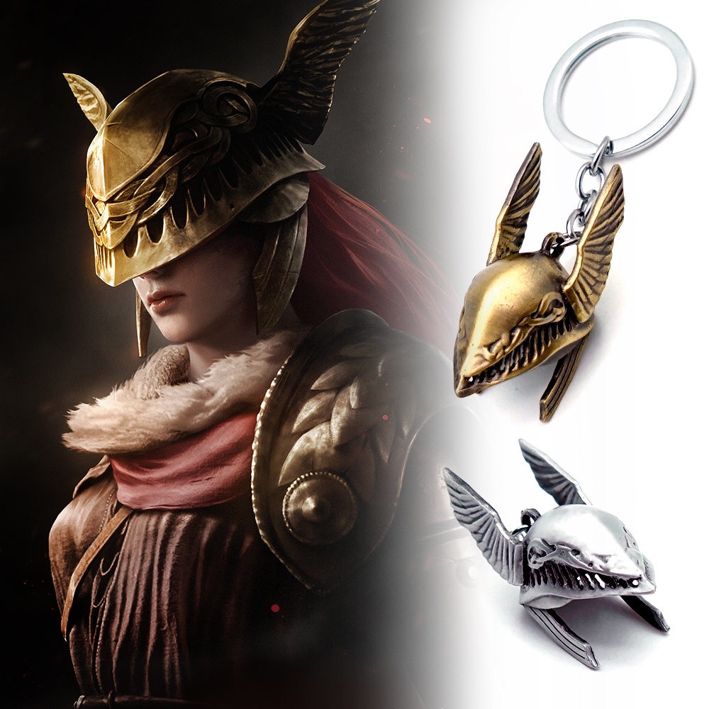 Game Elden Ring Keychain Blade of Miquella Malenia Helmet Key Chain ...