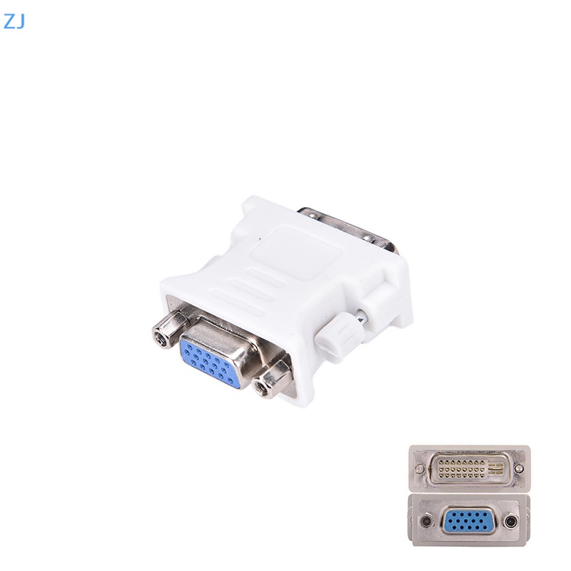 [ZJ] 15 Pin VGA Female to 24+1 pin DVI-D Male Adapter Video Converter ...