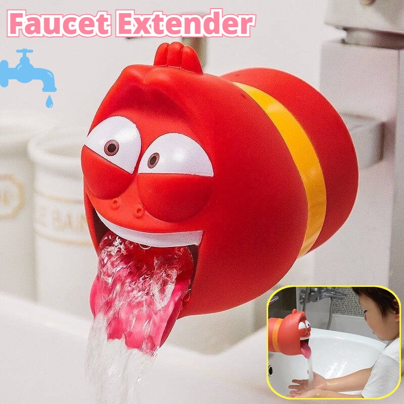 Universal Faucet Extender Cartoon Funny Baby Washing Hands Anti-splash ...