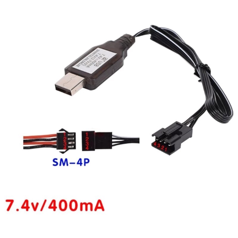 7.4V SM4P Reverse Charger 4-pin Lithium Battery USB Reverse Charging ...