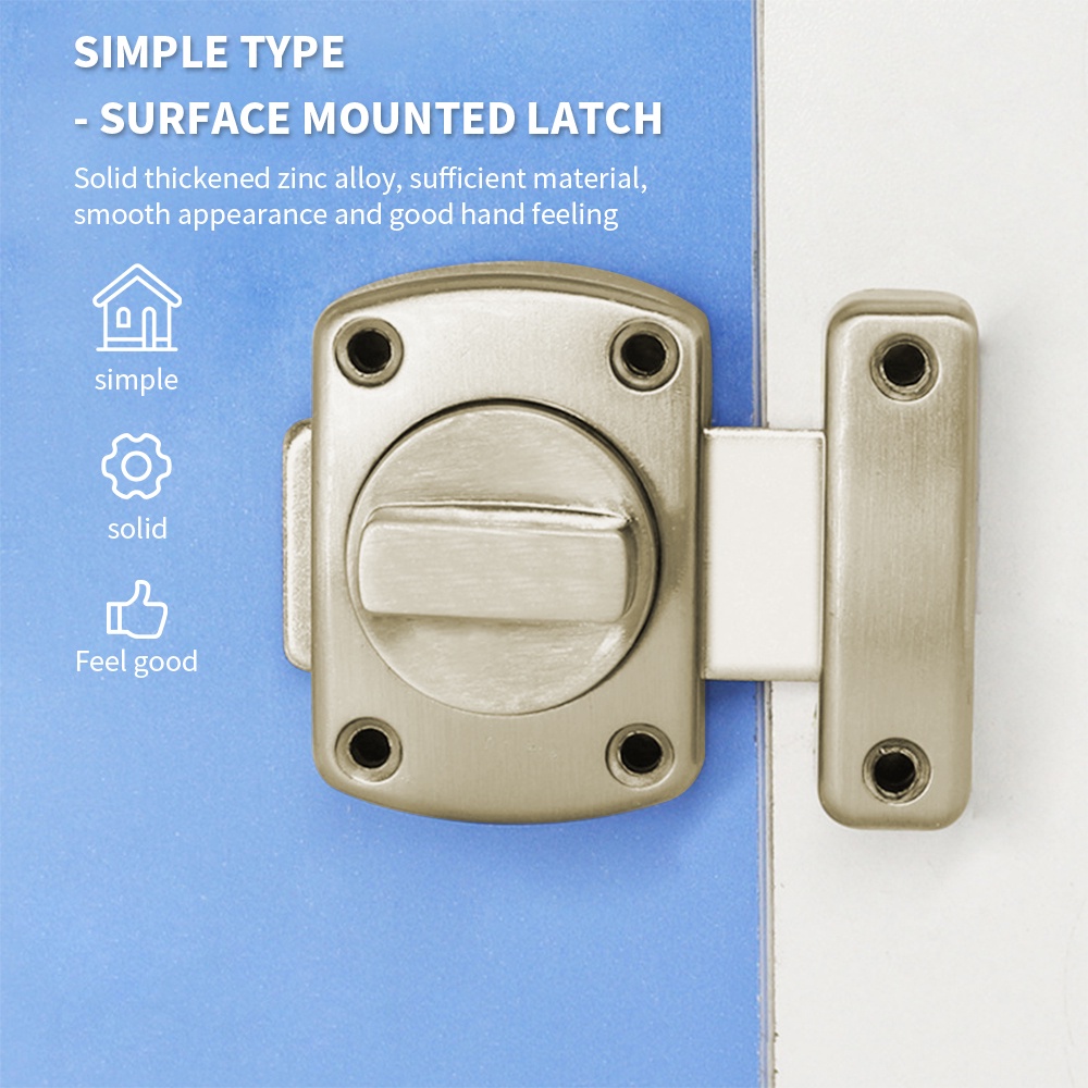 Universal Twist Lock Security Thicken Cast Barrel Rotate Bolt Slide ...