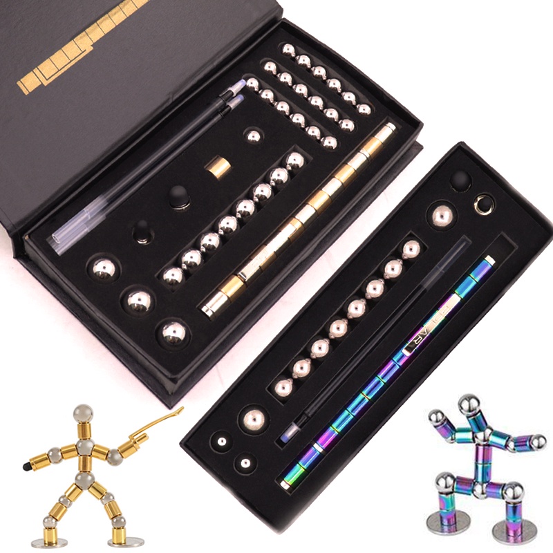New Creative Metal Magnetic Pen Gel Pen Multifunction Fidget Touch Pen ...