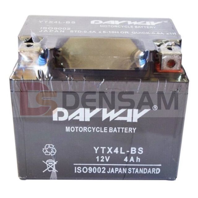 Densam Dayway 4L Motorcycle Battery 12V Battery Motor Battery YTX 4L-BS ...