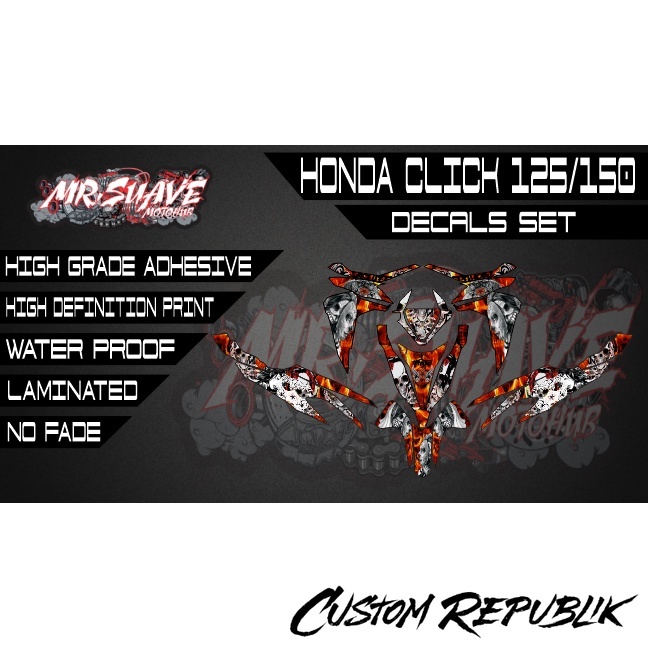 Honda Click i125/150 Decals Set (Tribl) | Shopee Philippines