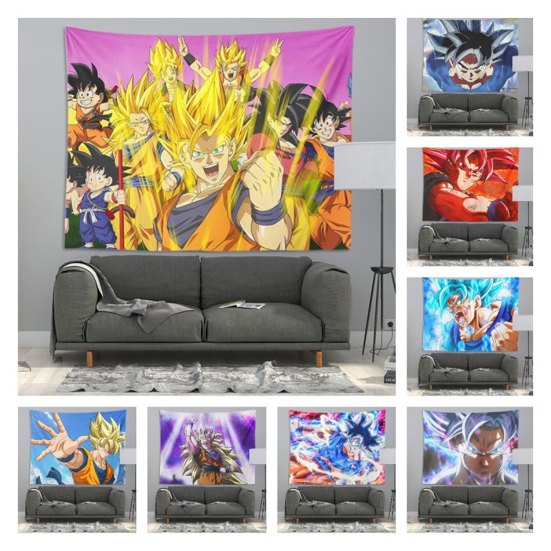 100*70CM Anime Dragon Ball Son Goku Tapestry Anime Dragon Ball Z ...