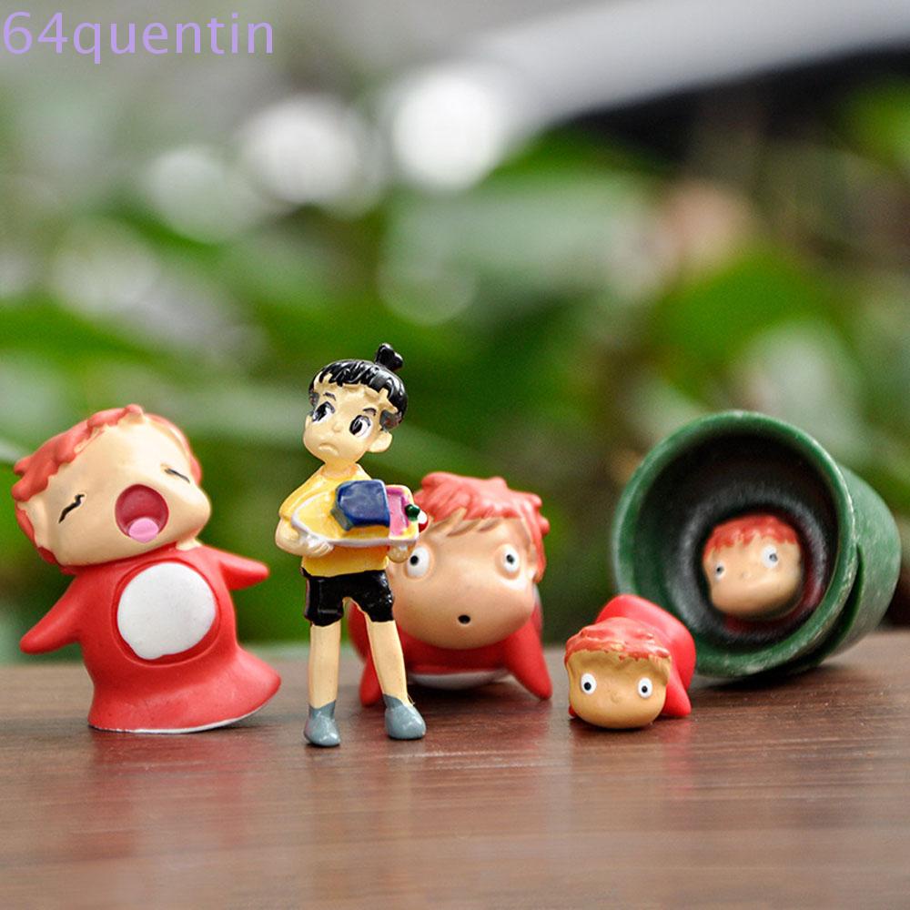 QUENTIN DIY Landscaping Ponyo On The Cliff Action Figures Mini Doll Toy ...