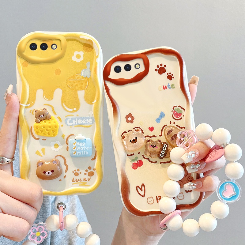 Case Oppo A3s Case Oppo A12e Case Cute Case Cream Edge Phone Three ...
