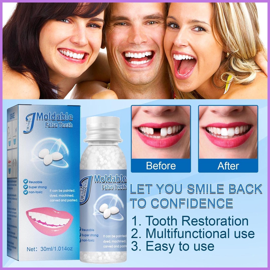 Moldable False Teeth Temporary Tooth Repair Kit For Filling The Missing ...