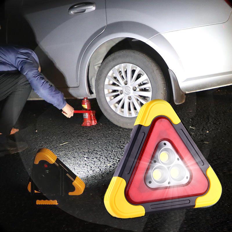 Multi Function Solar Work Light Car Early Warning Device Triangle Sign ...