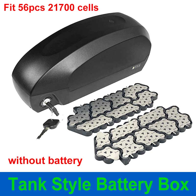 Tank Style Battery Box Fits 56PCS 21700 Cells 36V 48V 52V Case Nickel ...