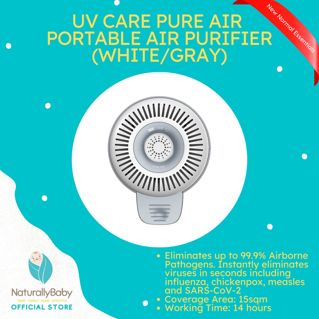 UV Care Pure Air Portable Air Purifier (White & Gray) | Shopee Philippines