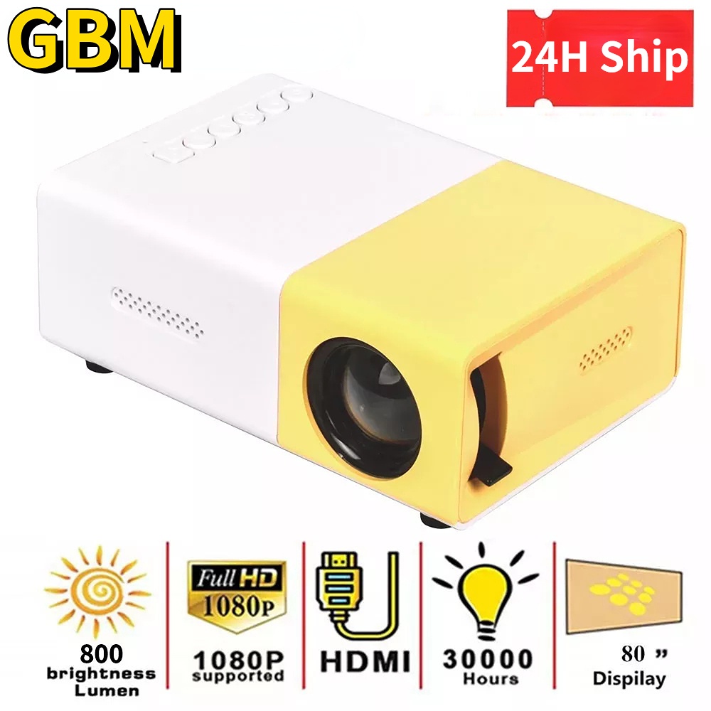 Mini Projector YG300 Pro LED Supported 1080P Full HD Portable Beamer ...