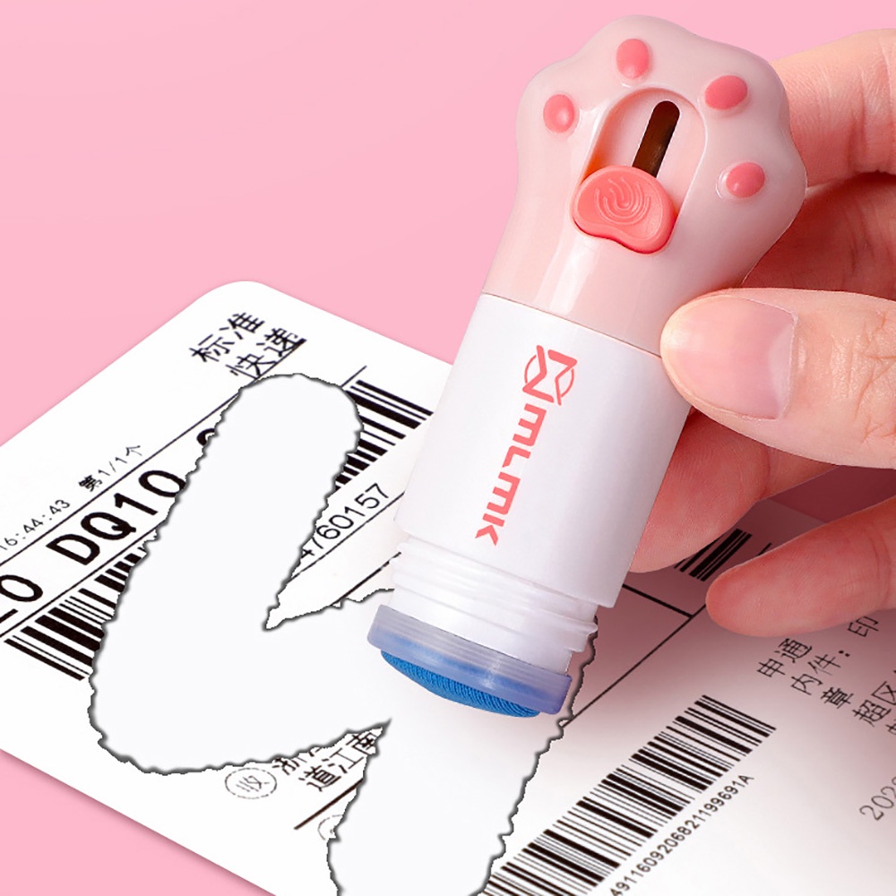 2 IN 1 Thermal Paper Correction Liquid Parcel Box Opener Knife Cartoon ...