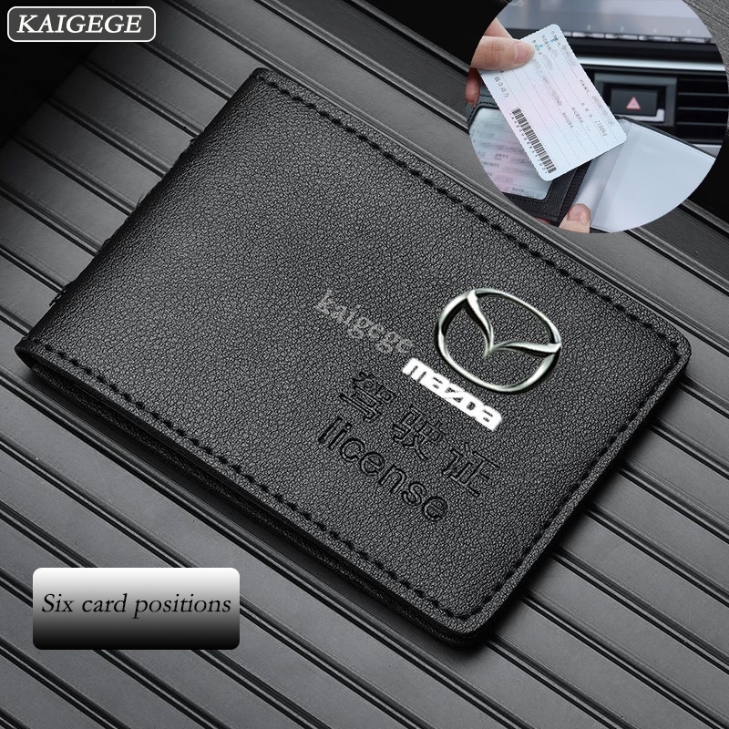 KAIGEGE Driver's License Case Leather Large Capacity Motor Car Driving ...