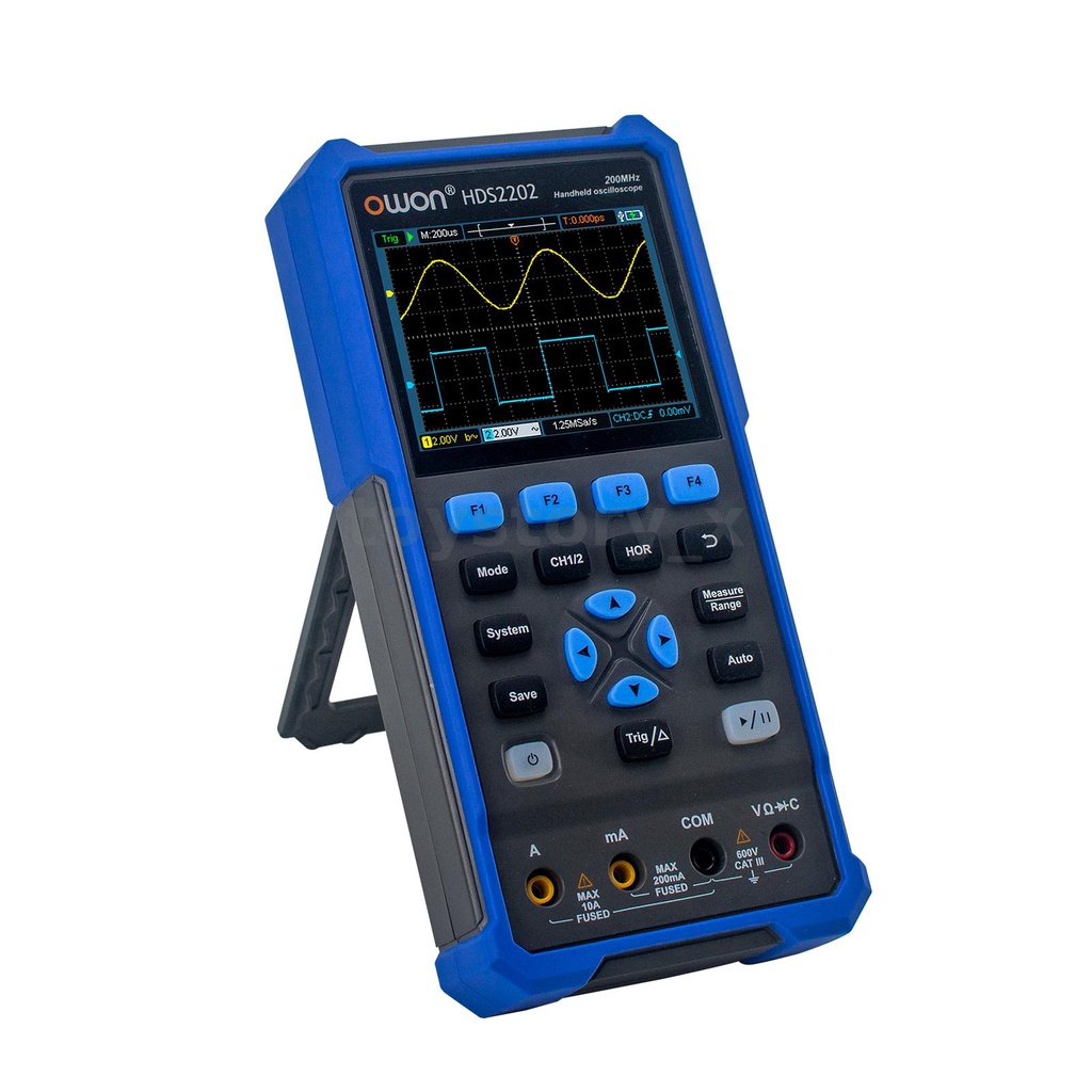 OWON 2CH Handheld Oscilloscope 200MHz Bandwidth 20000 Counts Multimeter ...