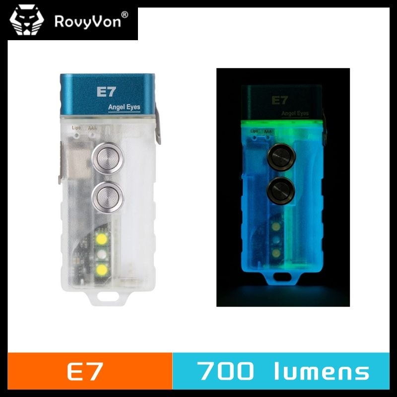 RovyVon E7 Compact Keychain Flashlight 700 Lumens USB C Rechargeable ...