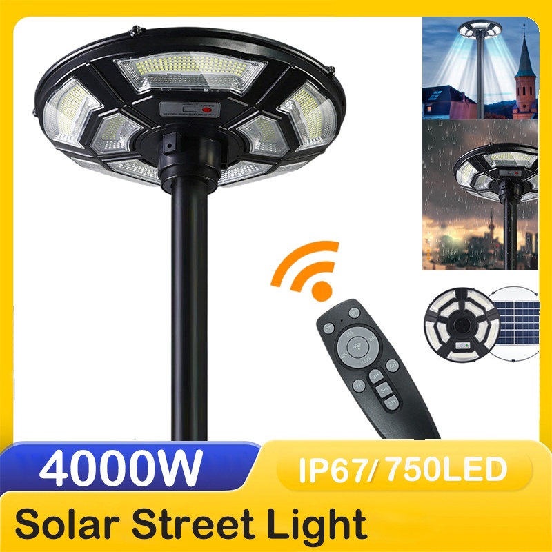 UFO Solar Light Solar Street Light Motion Sensor Round Solar Street Light IP67 led light 4000W ...