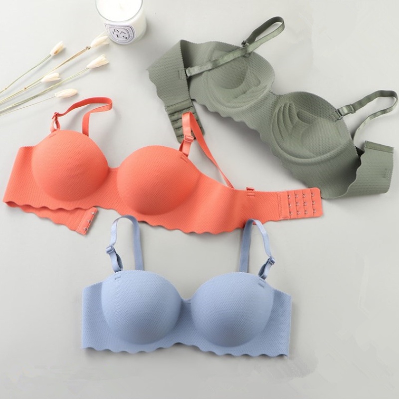 ECMLN Women Push Up Bras Wireless Underwear Seamless Bra with Foam ...