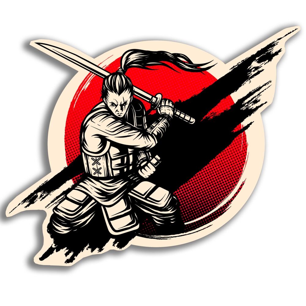 JAPAN Nihon Samurai Warrior Sticker Katana Decal Vinyl Car Bike Truck ...