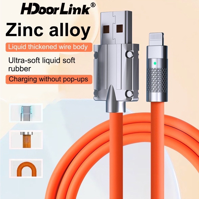 120W 6A Super Fast Charge Type C Liquid Silicone Cable Quick Charge USB ...