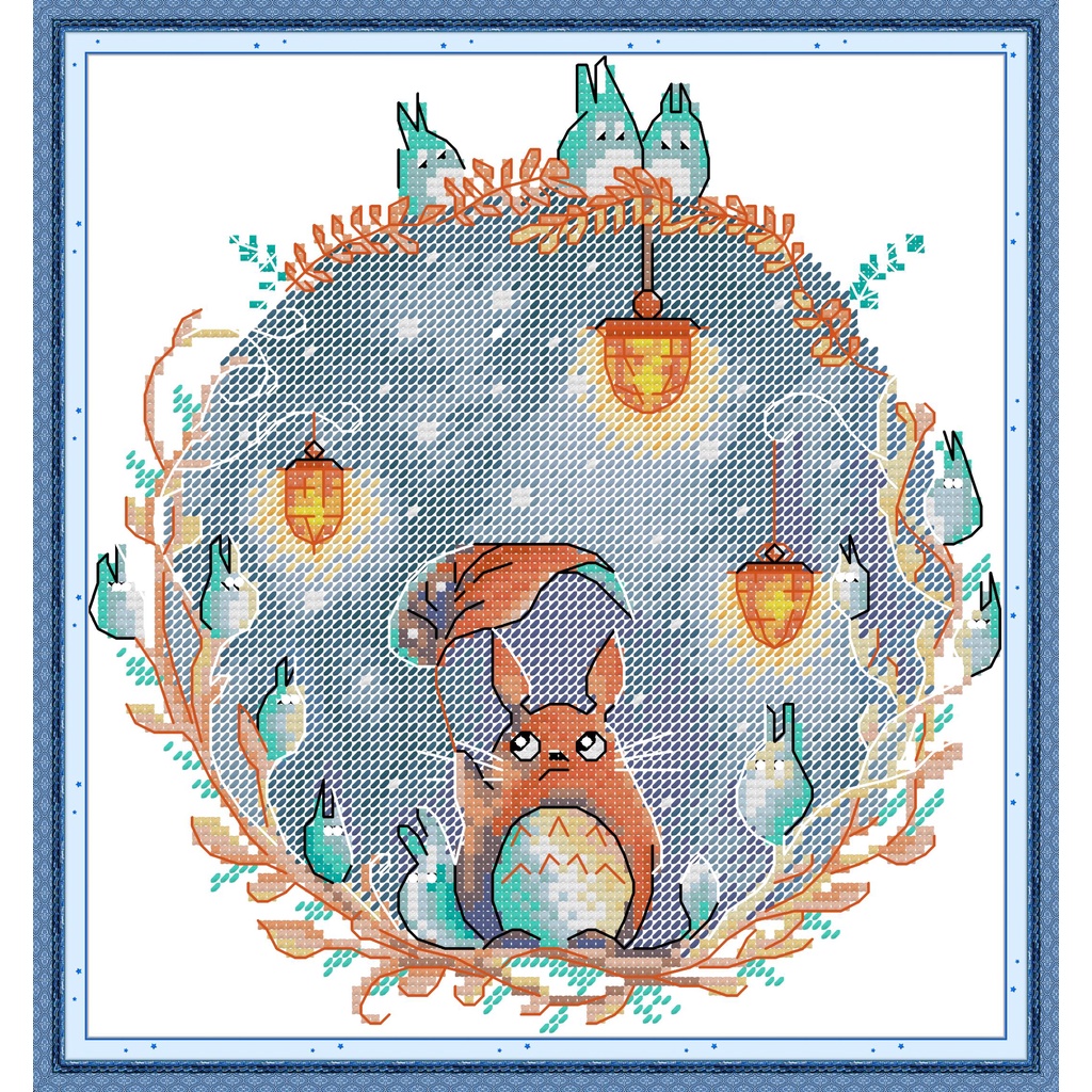 Joy Sunday Stamped Cross Stitch Ktis DMC Threads Chinese Cross Stitch ...