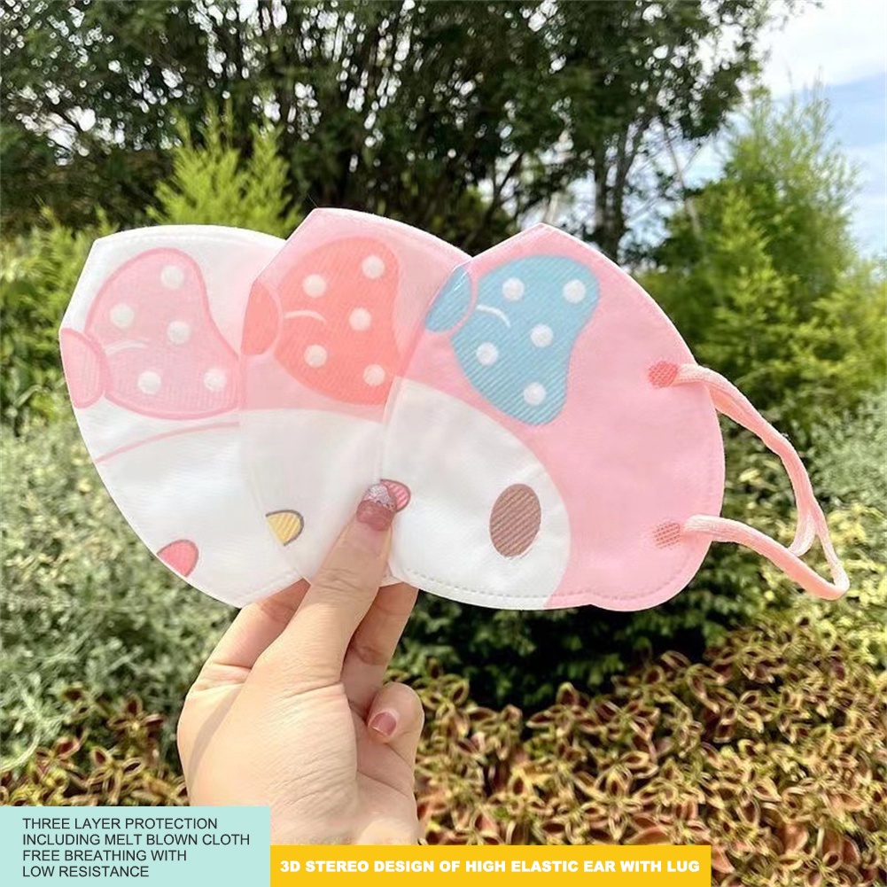 10pcs Cute Hello Kitty 3d Mask For 1-13 Years Old Children Mask 3d ...