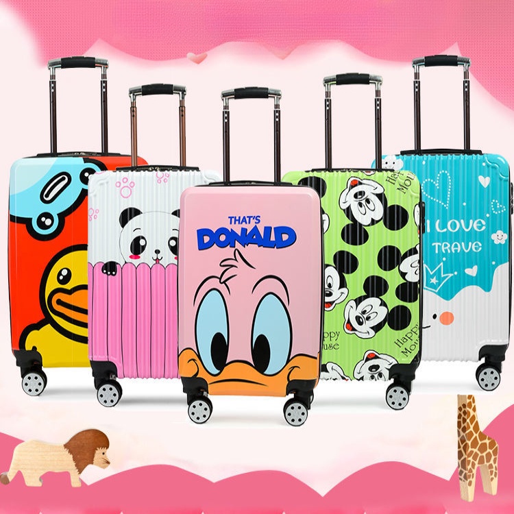 Cartoon luggage case children's cute 20 inch suitcase travel trolley password box | Shopee ...