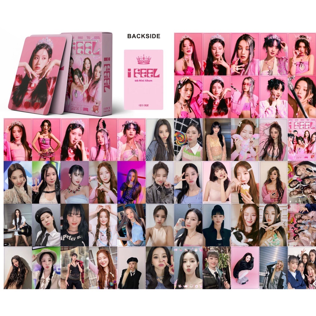 55pcs/box (G)I-DLE Album I FEEL Photocards QUEEN Lomo Cards GIDLE Kpop ...