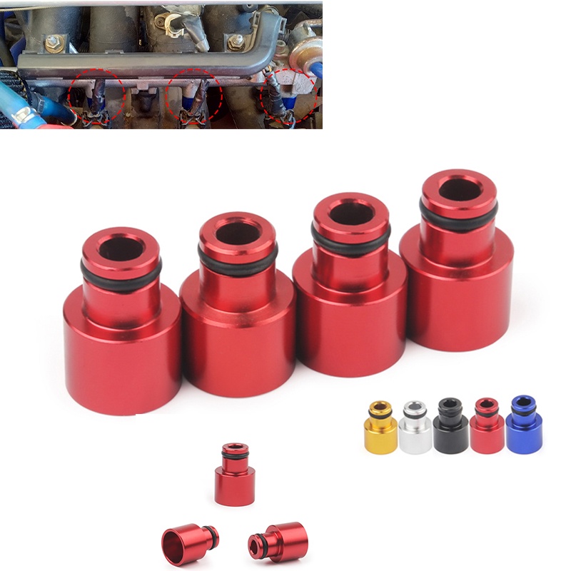 4 Pieces Durable Fuel Injector Hat Adapters Fuel Nozzle Fitting Top Cap ...