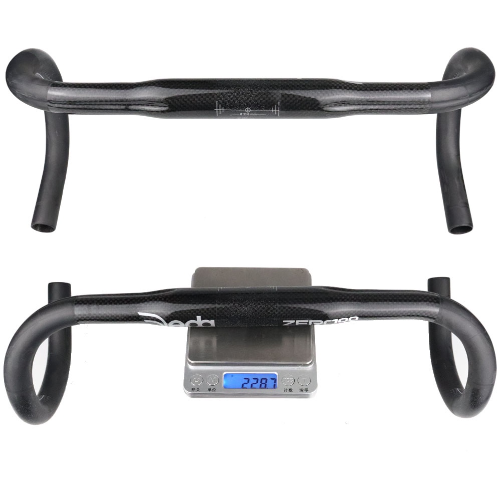 DEDA Zero 100 Gloss+Matt Carbon Fiber 31.8mm Road Bike Handlebar ...