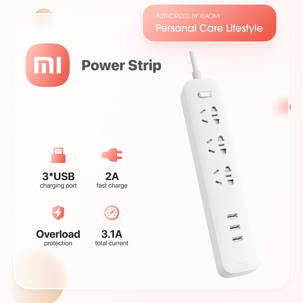 Xiaomi Mi Home Patch Panel CXB6-1QM Six Position Patch Panel with USB Version | Shopee Philippines