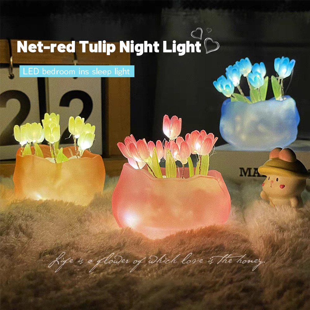 10/20Pcs Tulip tulip lamp Tulip Flower Table led light Simulation Tulip ...