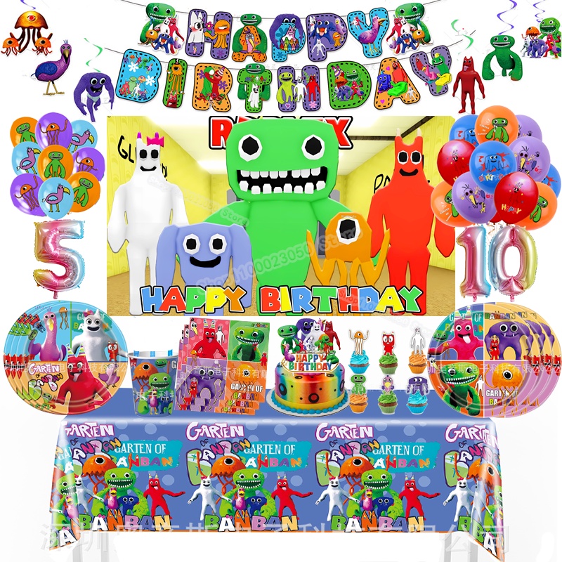 Holiday party Roblox Garten of Banban kids birthday party decoration ...