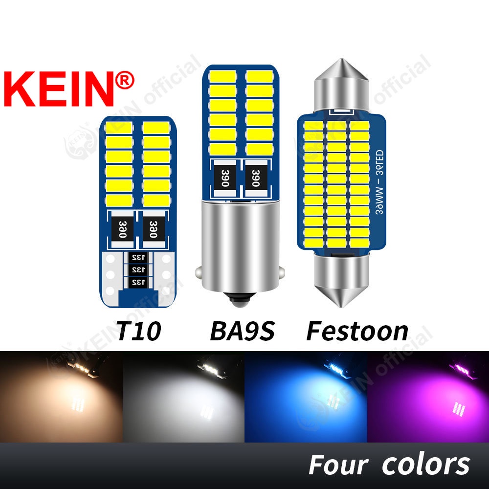 KEIN 2PCS T10 Led W5W BA9S T4W Festoon 28mm 31mm 36mm 39mm 41mm 194 168 C5W C10W C3W Car Panel ...