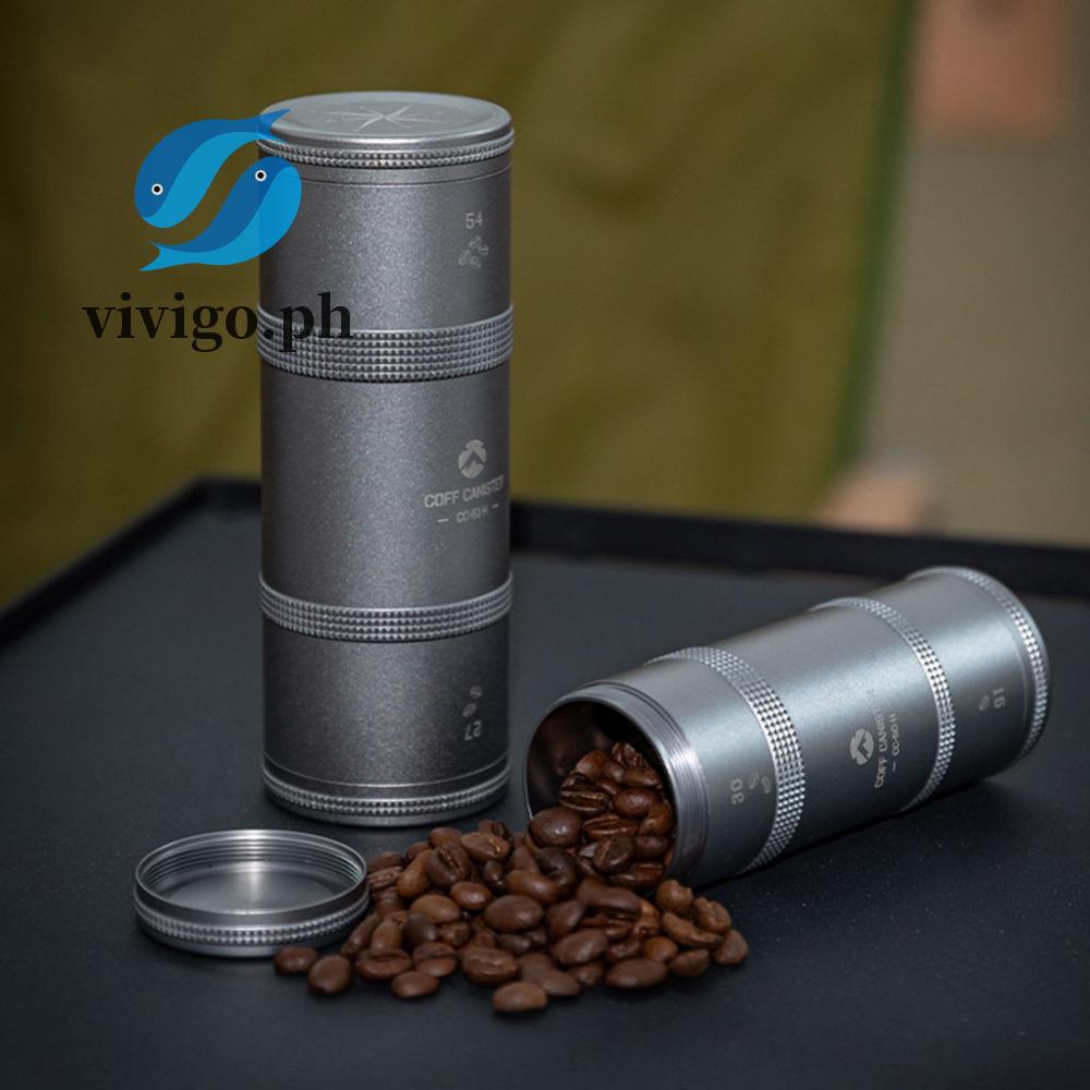 CAMPINGMOON 2-Layer Coffee Beans Can Travel Storage Sealed Cans Powder ...
