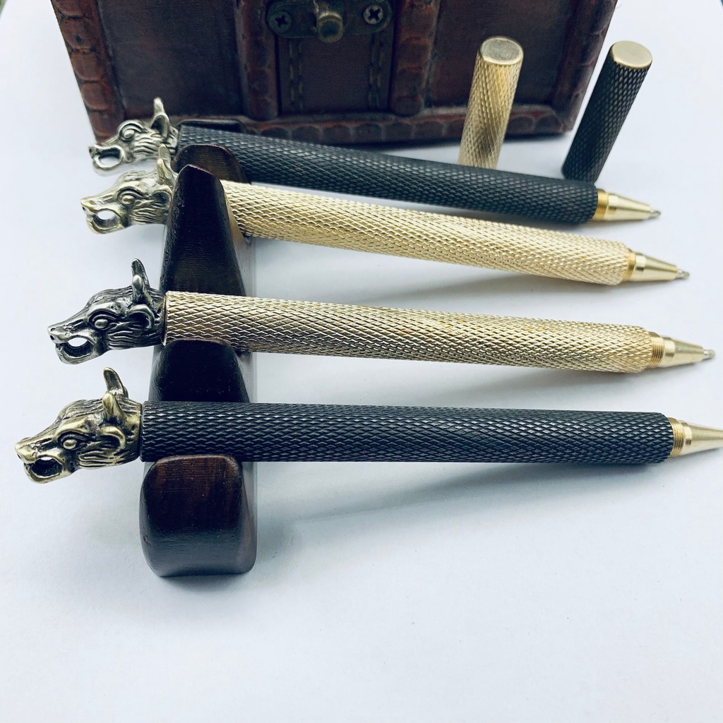 The New Bull Pen Do Old Brass Knurled Tactical Pen Pen Pure Copper ...