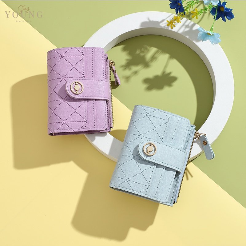 SY #6095 Women Wallets Fashion Zipper Card Holder Women Leather Purse ...