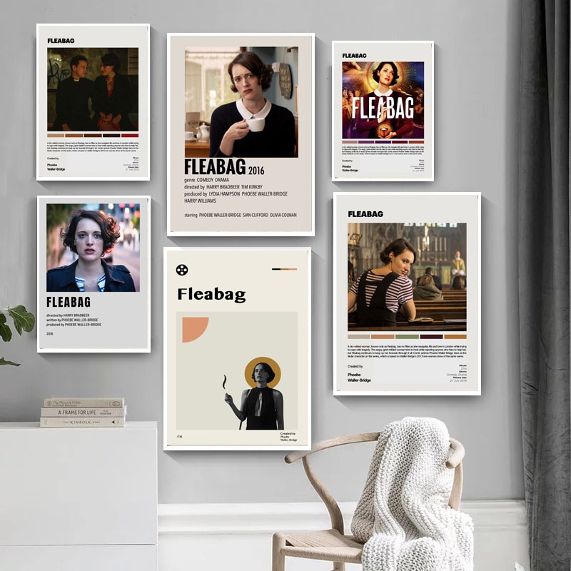 New Fleabag Minimalist TV Series Show Movie Modern Poster Prints Wall ...