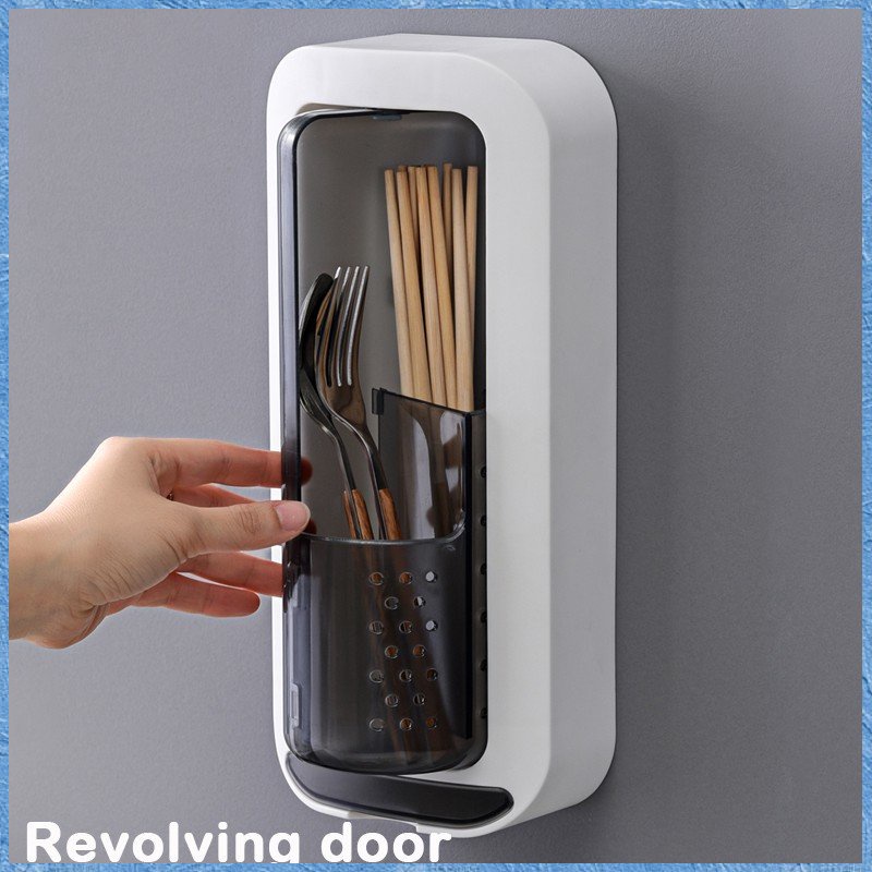 Wall-mounted rotatable Waterproof Knife Fork Spoon Chopsticks Kitchen ...