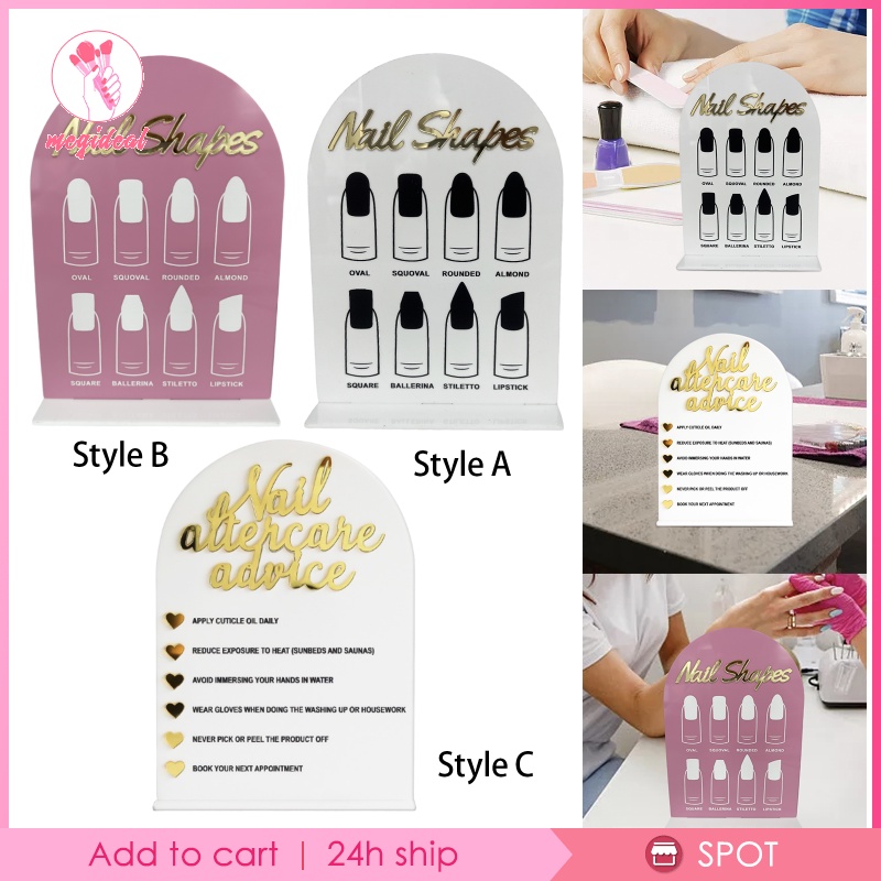 [MEGIDEAL] Nail Tip Display Board Acrylic Manicure Display for Nail ...