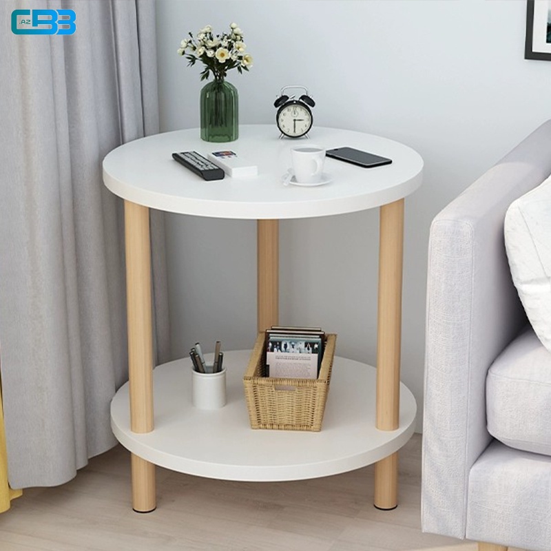 2 Layer Bedside Table Wooden Coffee Table Tea Table Side Table | Shopee ...
